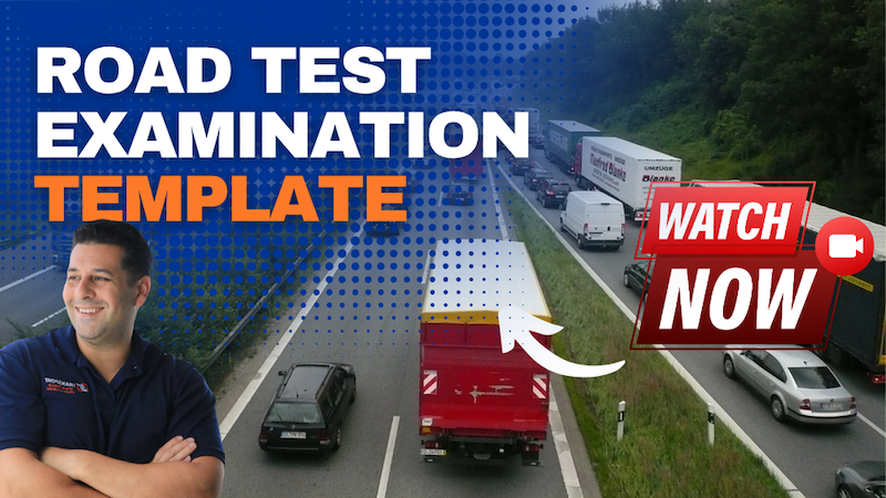 Road Test Examination Template – Trucking Academy
